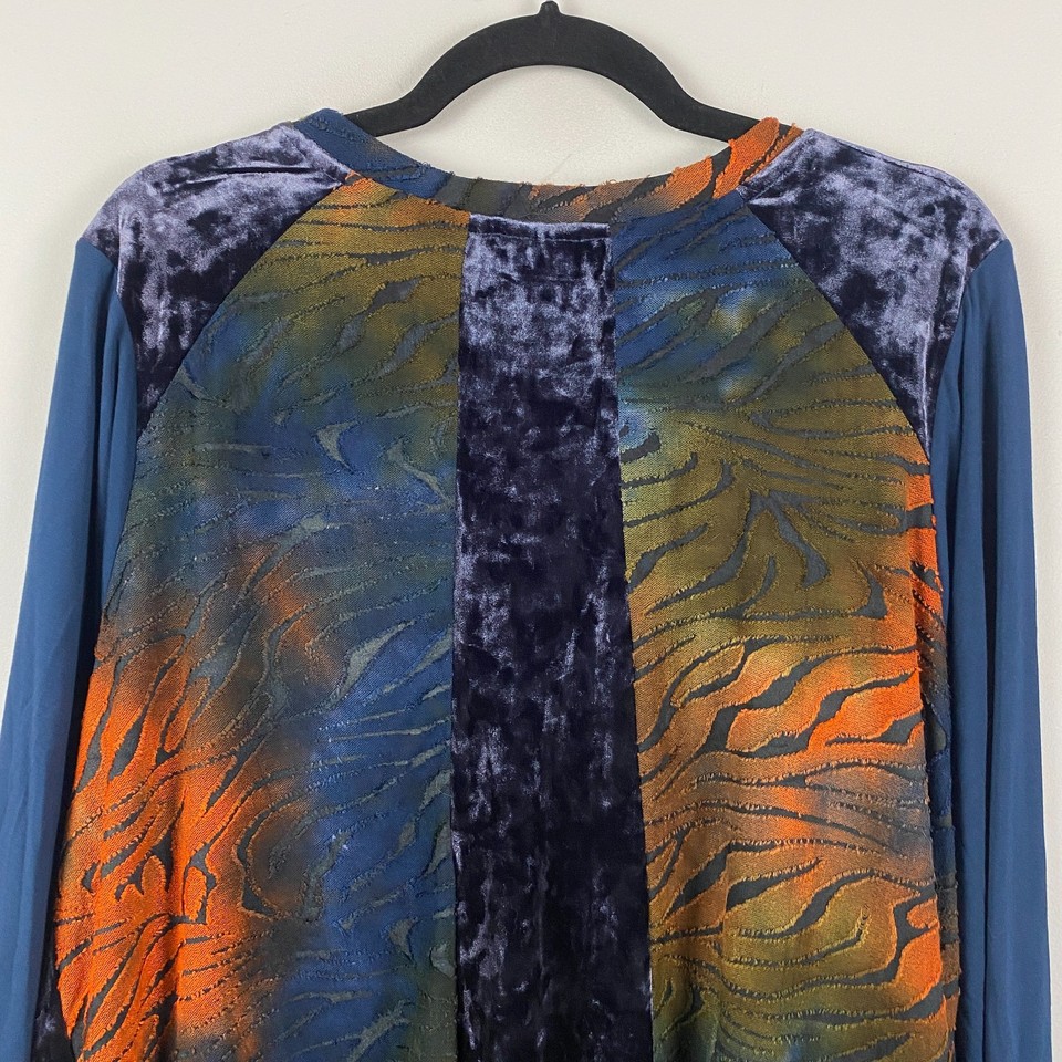 LOGO by Lori Goldstein Long Sleeve Crew Neck Velvet Mix Top Size 2X ...