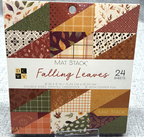 DCWV Falling Leaves Scrapbooking Paper Pad 6x6 Autumn Fall Assortment ...