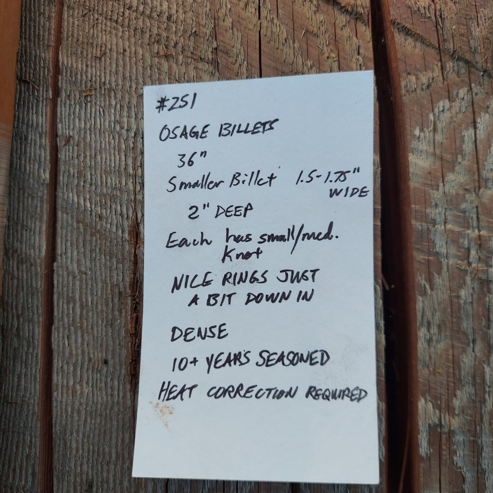 Osage Orange BILLET PAIRS Bow Selfbow Archery | eBay