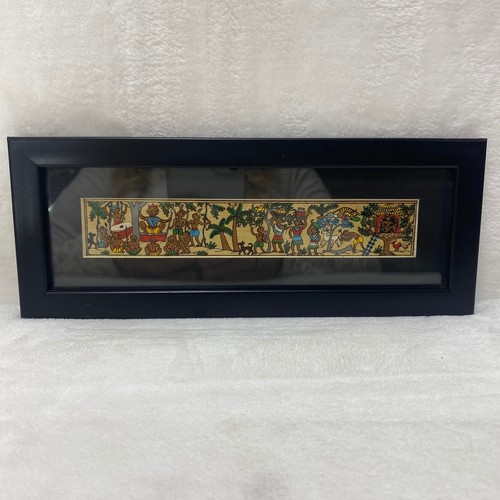 Tadpatra Chitra Palm Leaf Painting Folk Tribal Art Framed | eBay