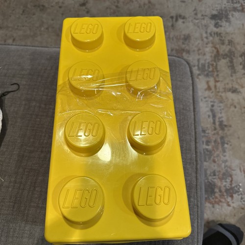 LEGO Storage Container Brick Box Case Yellow 8 Stud Bin Tote With Lid ...