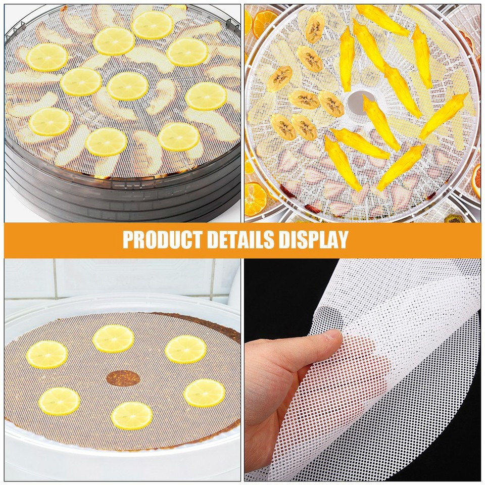 5pcs Dehydrator Sheets Round Food Dryer Mats Dehydrator Silicone Pads ...