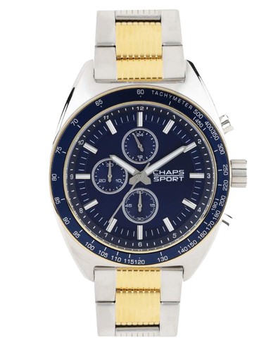 Chaps Sport Watch Stainless Steel CHP7009 Analogue Blue Face Bracelet ...