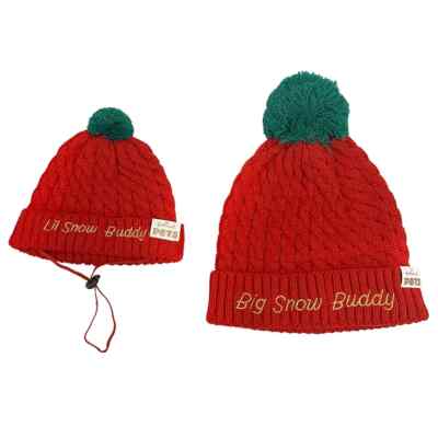 Hallmark Pet & Parent Knit Hats Set "Lil and Big Snow Buddy" Chistmas ...