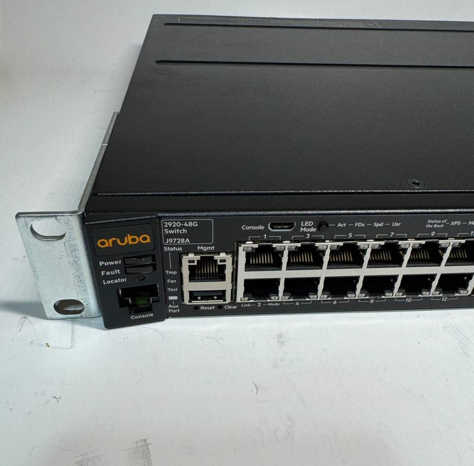 HP Aruba 2920-48G J9728A 48-Port 4 SFP Gigabit Ethernet Managed Network ...