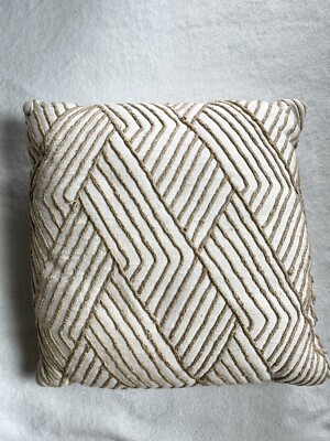 Taupe Beige Cut Geometric Lines Pillow 17x17 | eBay