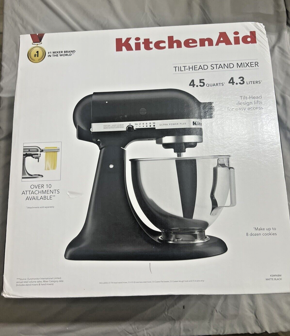 KitchenAid Ultra Power Plus 4.5qt Tilt-Head Stand Mixer - Matte Black ...