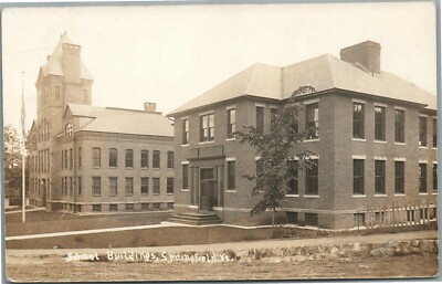 SPRINGFIELD VT SCHOOL BUILDINGS ANTIQUE REAL PHOTO POSTCARD RPPC | eBay