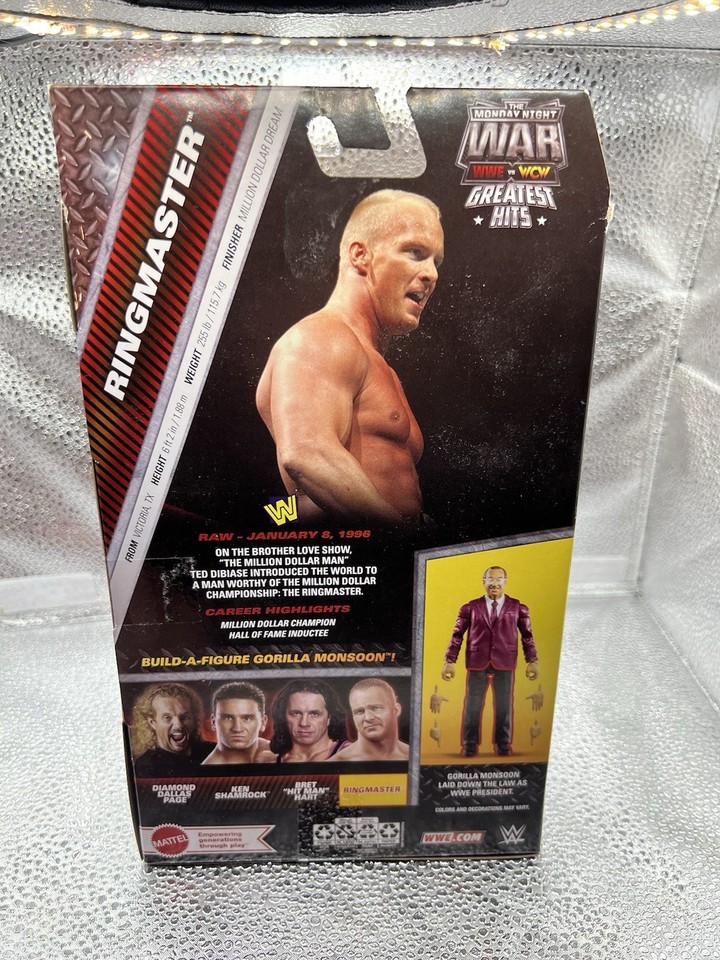 Mattel WWE Elite Monday Night War Ringmaster Steve Austin Wrestling ...