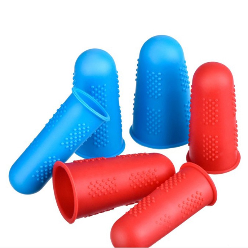 3pcs Silicone Finger Protector Sleeve Cover Anti-cut Heat Anti-slip ...