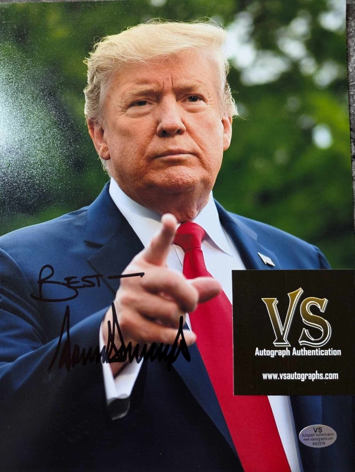 Donald Trump Signed Photo, 8x10 W/ COA, Fight, President | eBay
