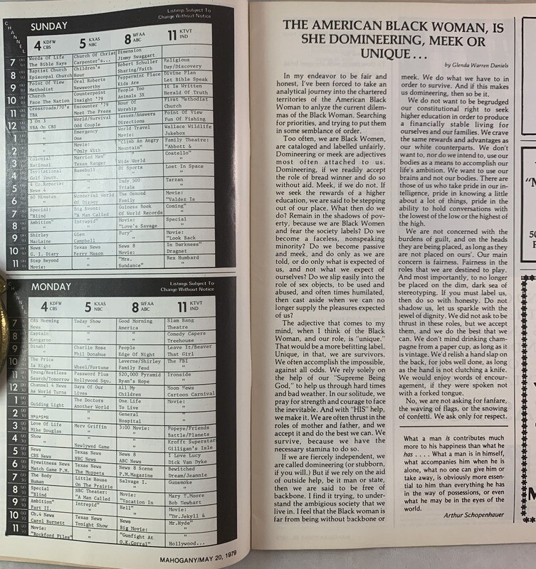 Rare Black Entertainment Magazine Fort Worth TV Guide Mahogany May 20 ...