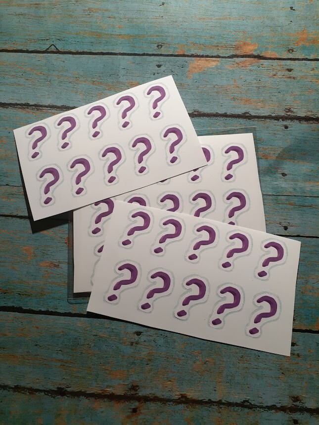 Question Mark Stickers Pack of Thirty Hand-drawn Handmade | eBay