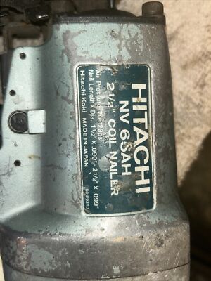 Hitachi NV65AH OEM MADE IN JAPAN 2-1/2" Coil Nailer | eBay