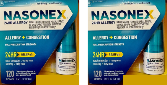 Nasonex 24HR Allergy Congestion Spray 120 Sprays 2 PACK Exp 2/25 | eBay