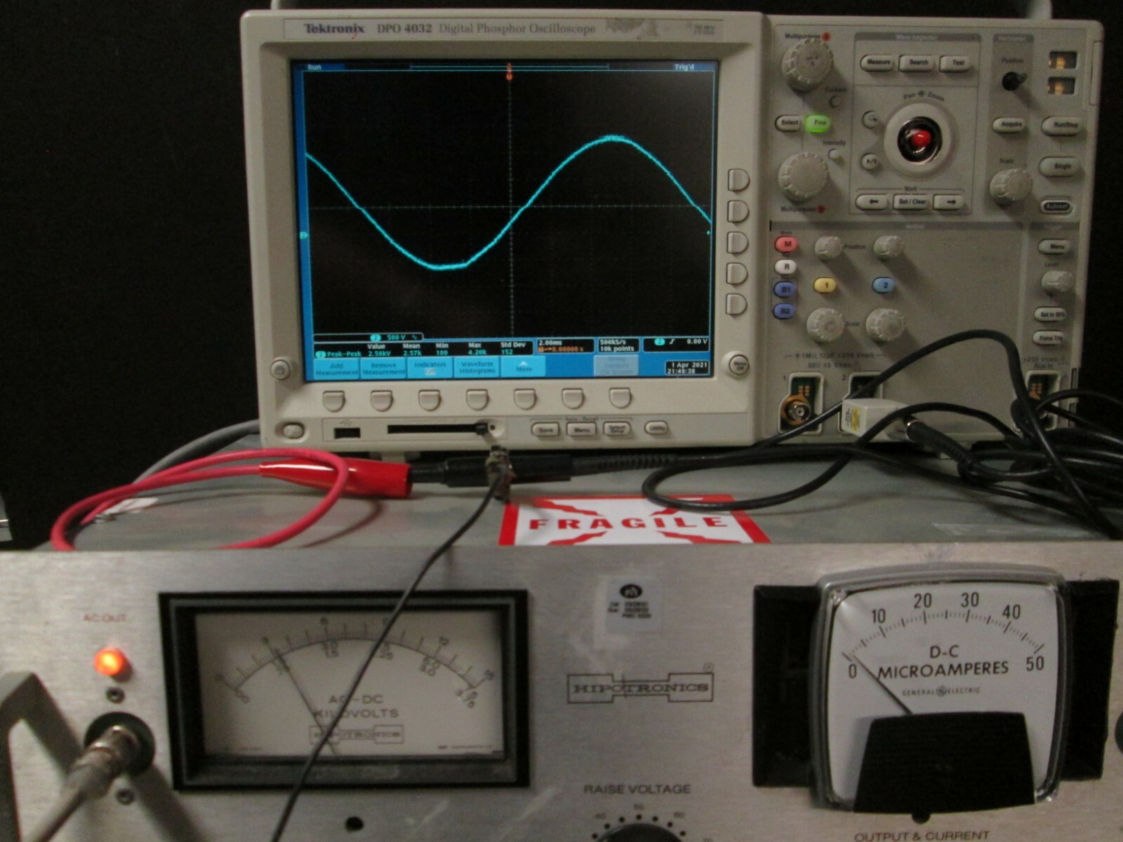 High Voltage Oscilloscope Probe 2500V 250MHz Verified Working Tektronix ...