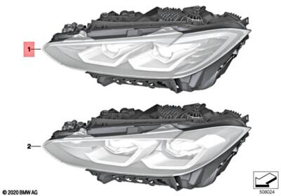 Genuine BMW BMW I M3 G22 G23 G26 HEADLIGHT LED TECHNOLOGY LEFT ...