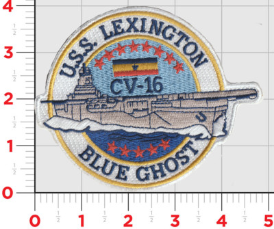 Officially Licensed US Navy USS Lexington CV-16 Blue Ghost Patch | eBay