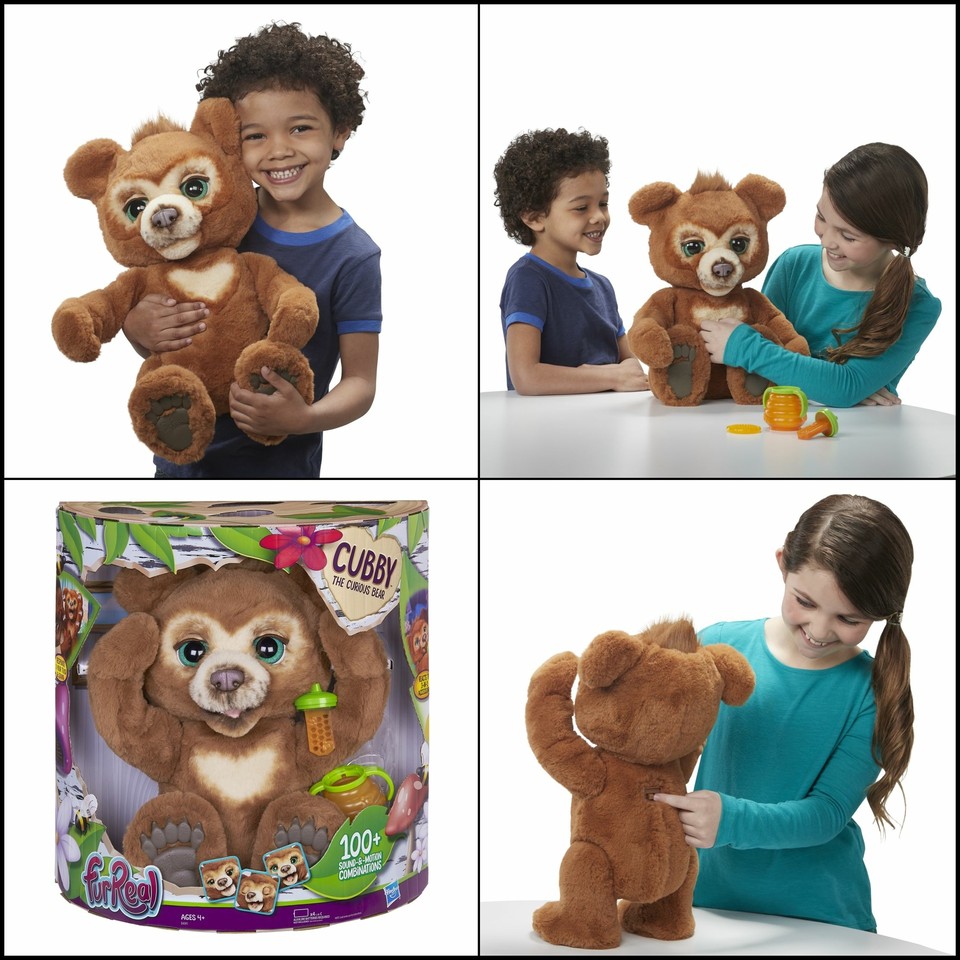 furReal Interactive Brown Cubby The Curious Bear Interactive Plush Toy ...