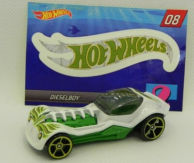 2020 Hot Wheels Mystery Models Series 2 White & Green 8 Dieselboy LOOSE ...