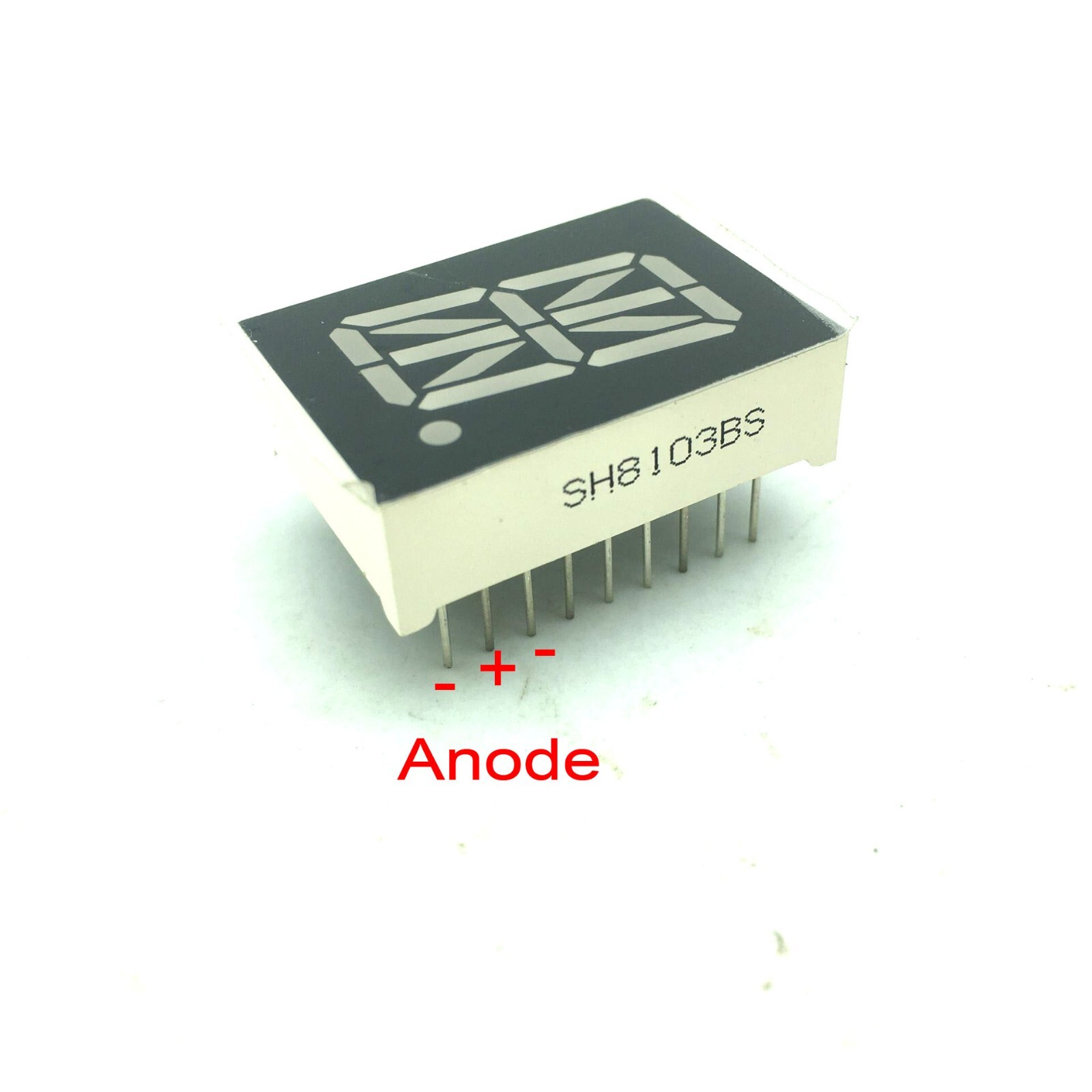 Red LED Display Common Anode/cathode 0.8" 1 Digital 16 Segments 27 ...