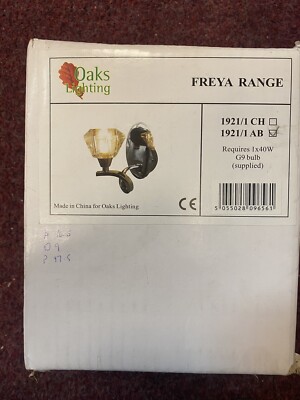 Oaks Freya Wall Light Antique Brass | eBay UK