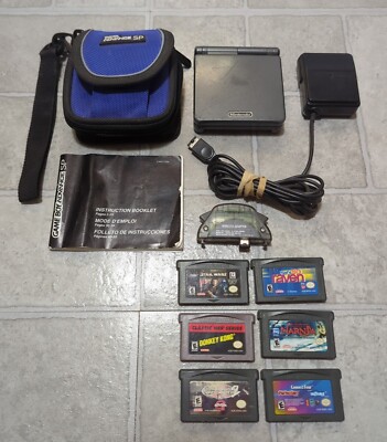 Gameboy Advance SP Handheld Console and Games Gray | eBay