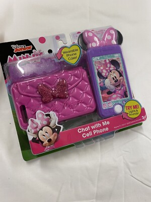 Minnie Mouse Disney Junior Chat with Me Cell Phone Set, Lights and ...