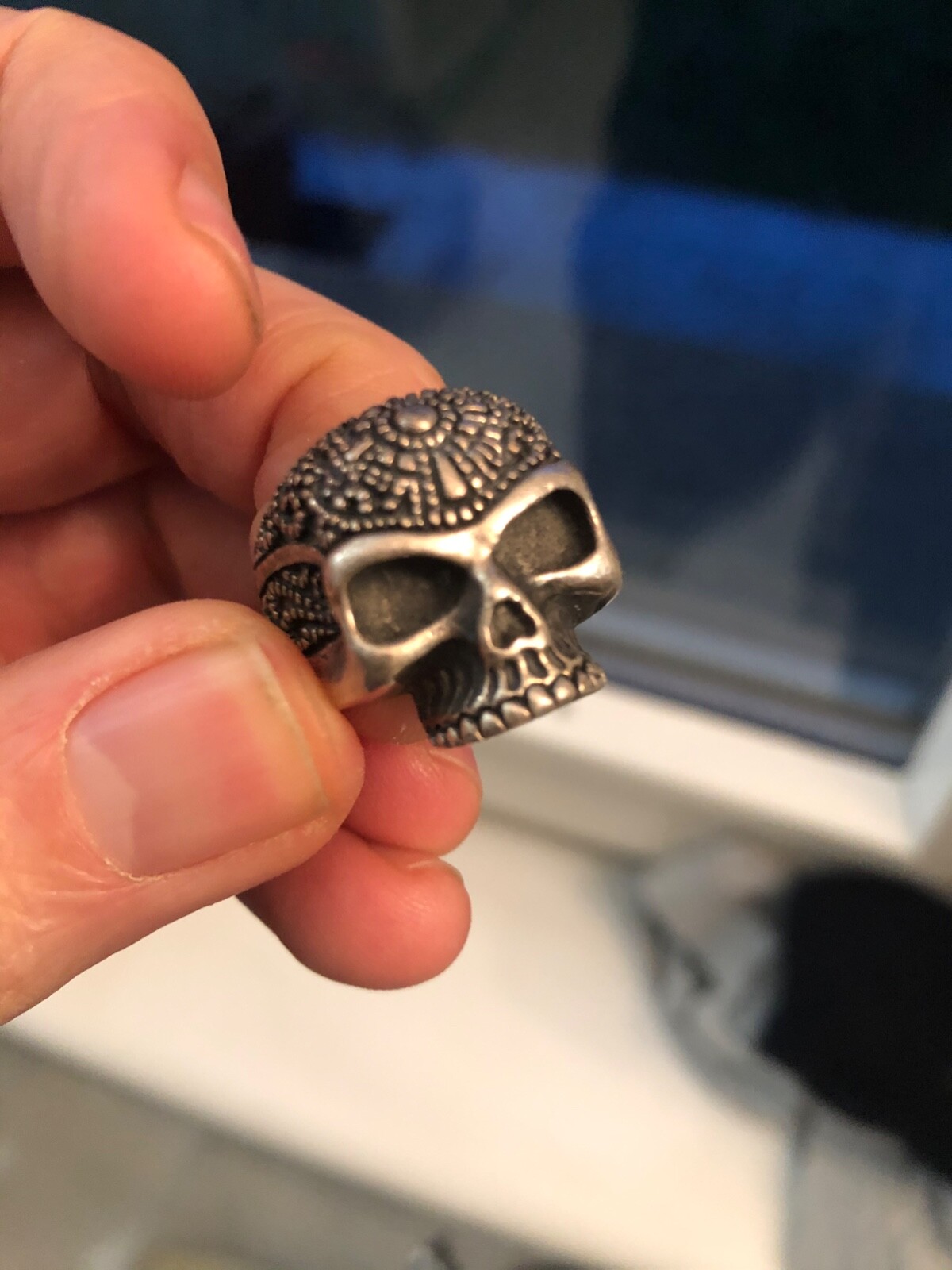 anello teschio skull rings johnny depp pirates keith richards diametro ...