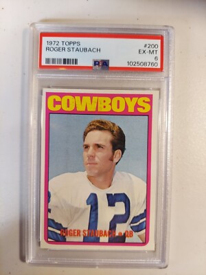 1972 TOPPS #200 ROGER STAUBACH RC Rookie PSA 6 EX-MT HOF COWBOYS | eBay