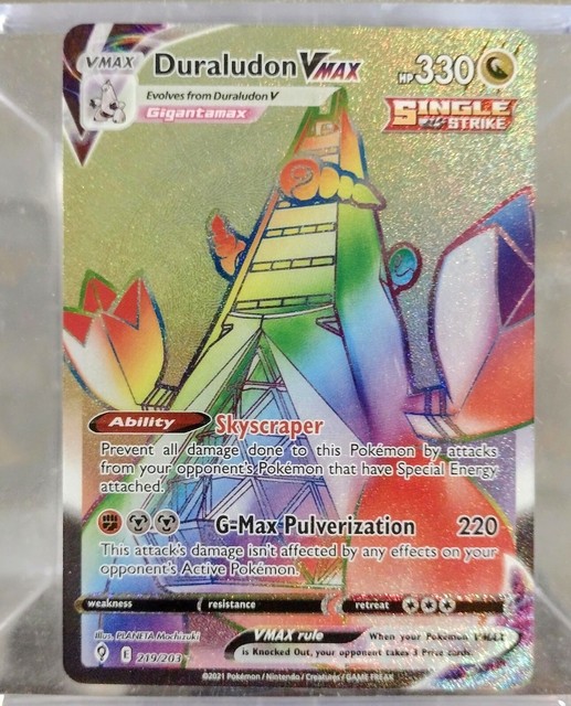 Pokémon TCG Duraludon VMAX Evolving Skies 219/203 Holo Secret Rare for ...