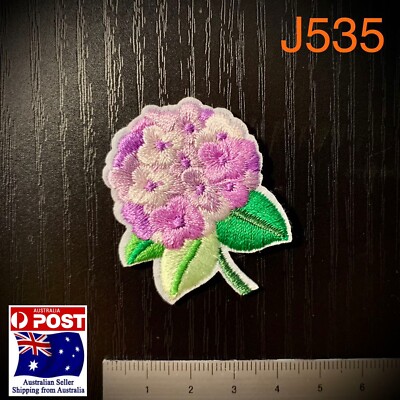 Purple Hydrangea Iron On Patches Purple Flower Iron On Patch For Hat ...