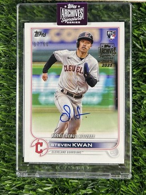 2025 Steven Kwan Topps Archives Signature Series RC /60 Guardians | eBay