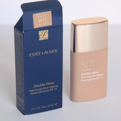 ESTEE LAUDER Double Wear Sheer Long-Wear Makeup 4N1 Shell Beige 1 Oz ...