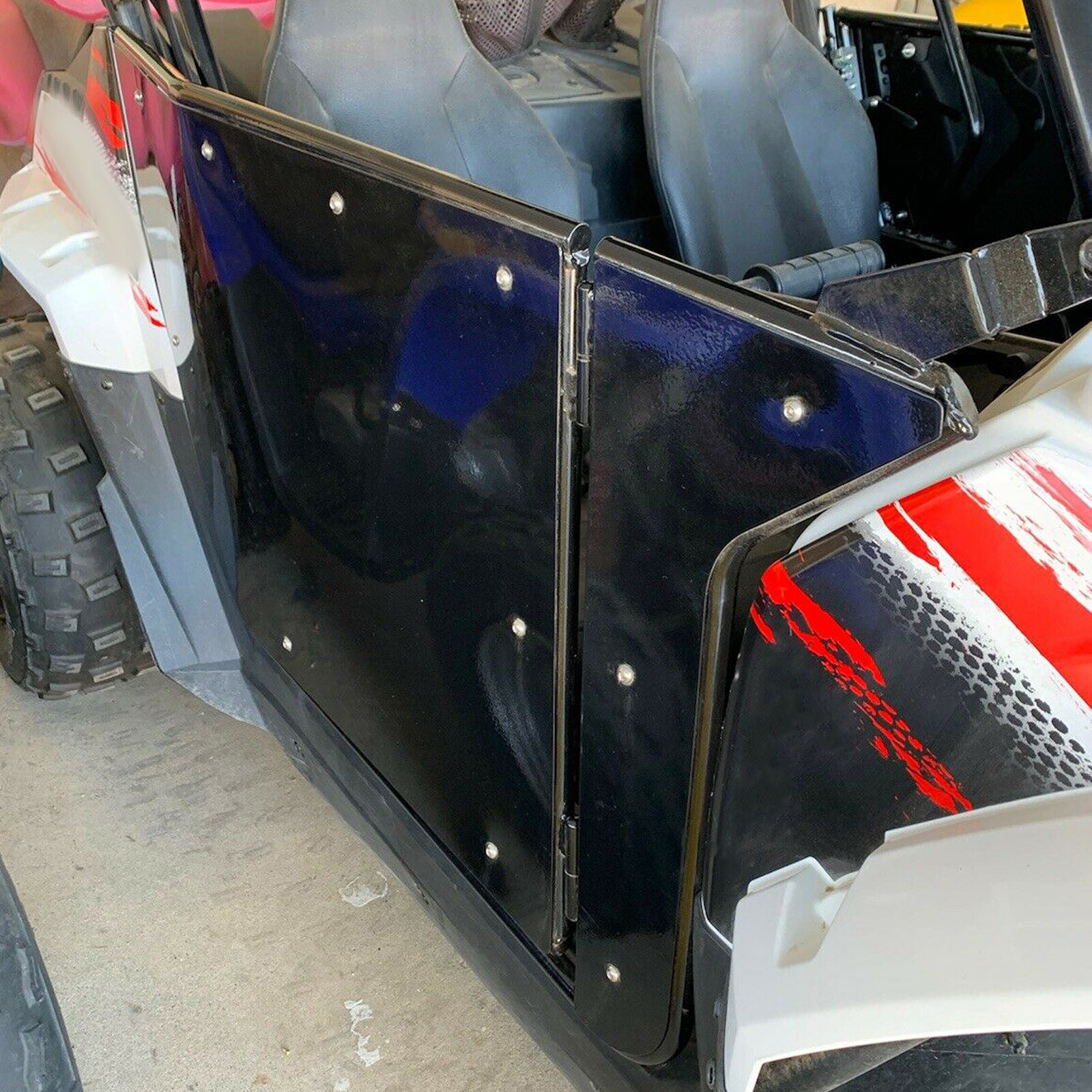 Black Left Right 2 Full Swing Open Doors Aluminum Kit For 09-22 Polaris ...