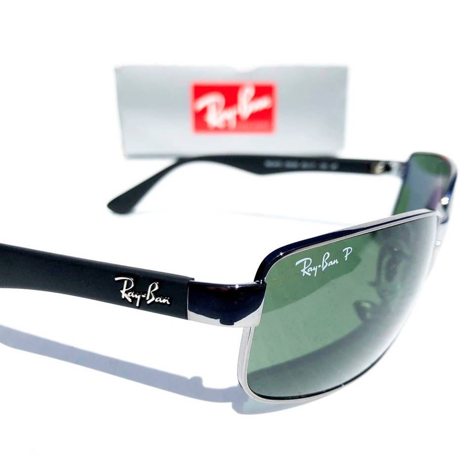 NEW* Ray Ban Gunmetal & Black w POLARIZED GREEN G15 Lens Sunglass ...