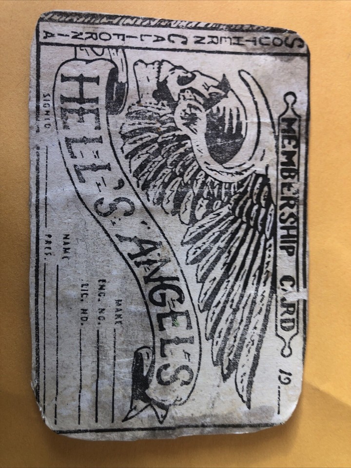 Original Hells Angels Membership Card 1948-1956 | eBay