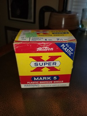 Mark 5 SUPER X empty 12 GA SHOTGUN SHELLS shot shell box AMMO ORIGINAL ...