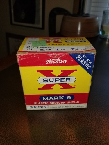 Mark 5 SUPER X empty 12 GA SHOTGUN SHELLS shot shell box AMMO ORIGINAL ...