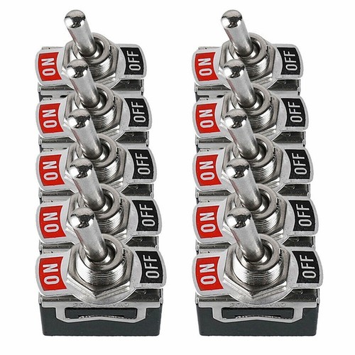 10 Pcs/kit Toggle Switch 10A 12V 24V 220V 230V 2 Pin Accessories Parts ...