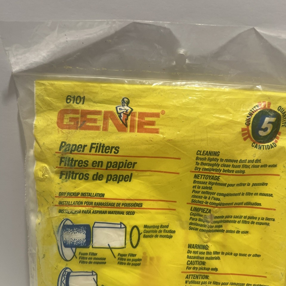 Genie 6101 Paper Filters Lot Of 2 - 5 Pack | eBay