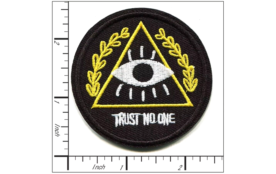 All-Seeing Eye "Trust No One" Iron-On Embroidered Patch – Illuminati ...