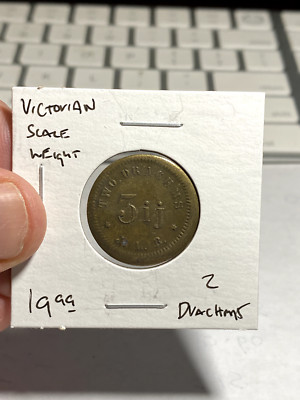 Victorian Scale Weight 2 Drachms | eBay