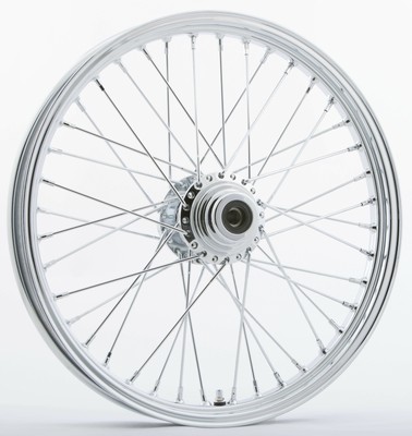 Chrome Single Disc 40 Spoke Front Wheel 21 X2.15 Harley Softail ...