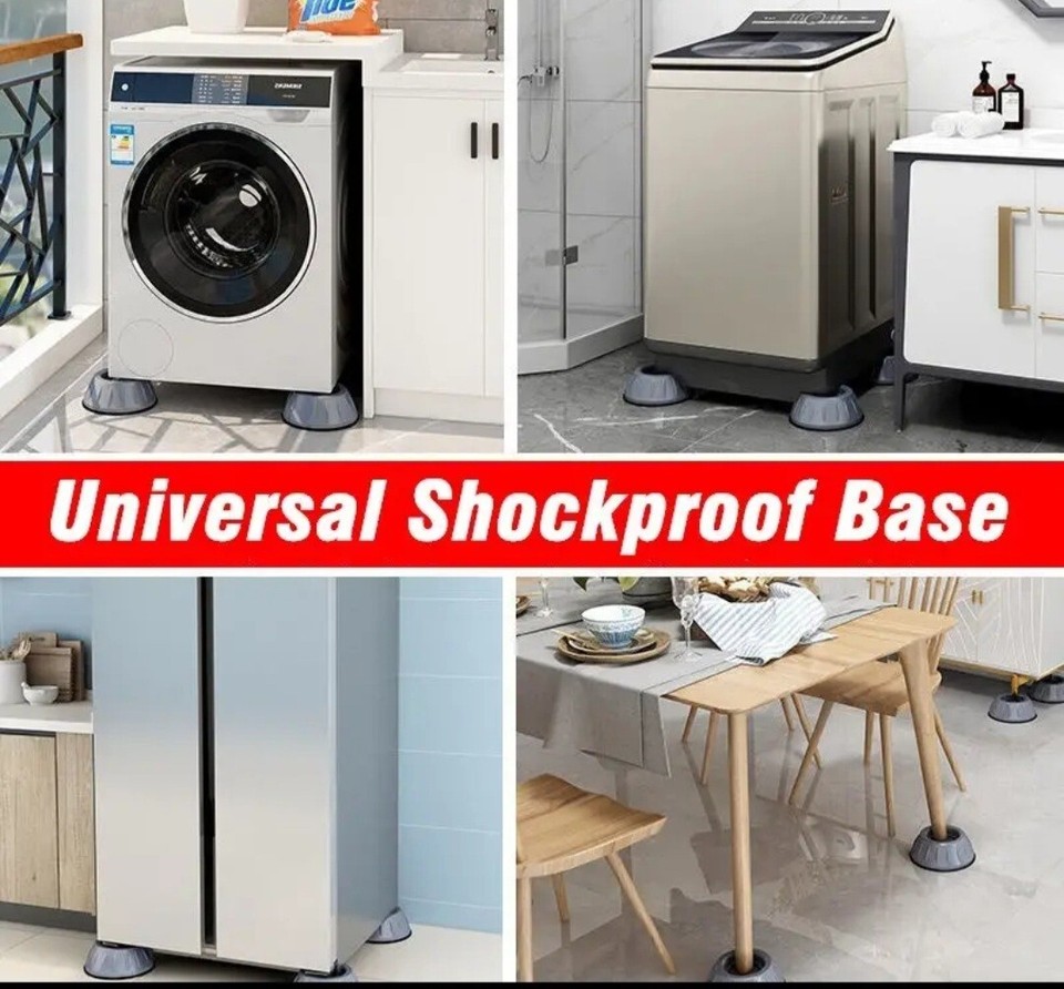 4 PACK - Washing Machine Foot Pads Non-slip Waterproof Vibration Shock ...