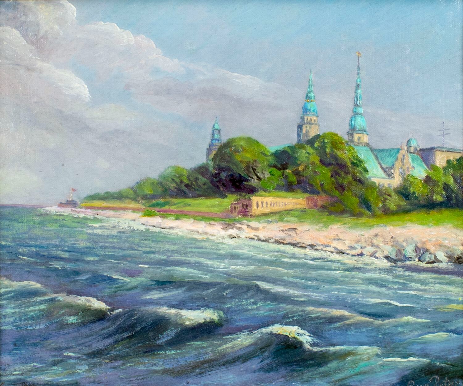 August Petersen (US,mid 20C) oil painting 122809 | eBay