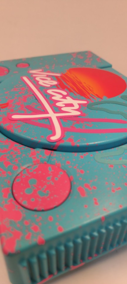 Custom PS1 Playstation, Vice City GTA Theme paint job, RGB LED, Not ...