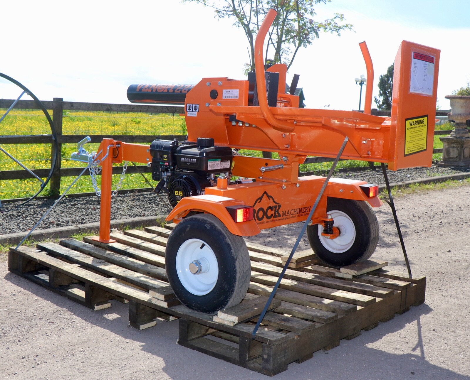 22ton VENOM wood log Splitter Petrol Hydraulic Road Towable BS Vanguard ...