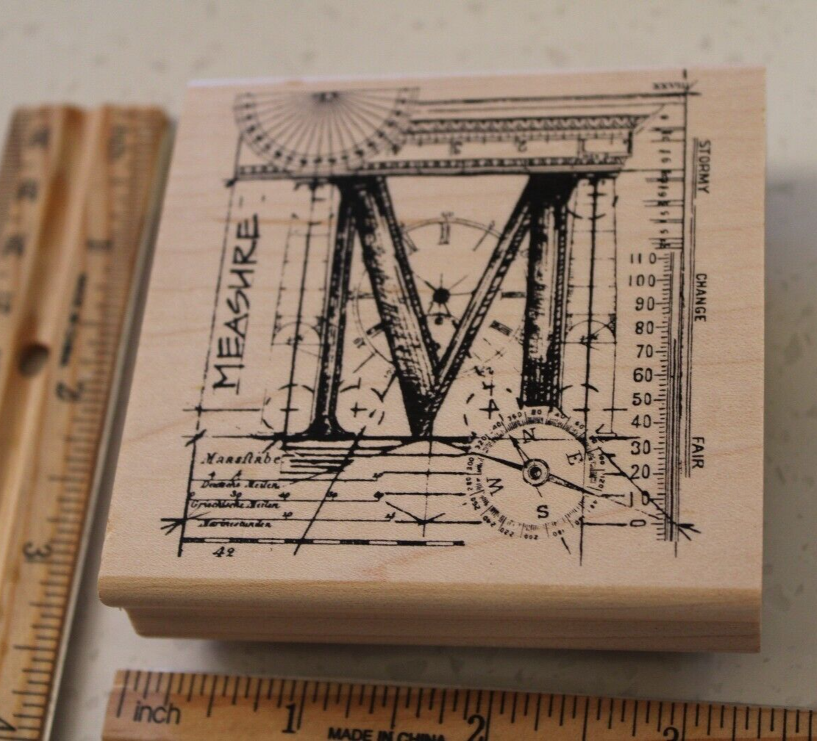 LETTER M MEASURE COLLAGE MW RUBBER STAMP- STAMPERS ANONYMOUS M2-673 | eBay