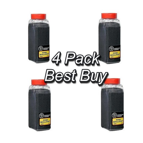 Woodland Scenics 4 Pack Cinders Fine Ballast Shaker 1376 30 Oz Shaker ...